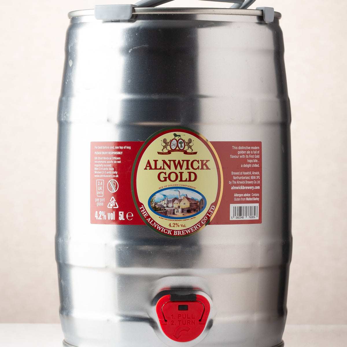 Alnwick Brewery - Alnwick Gold Mini Keg – Northumbrian Gifts